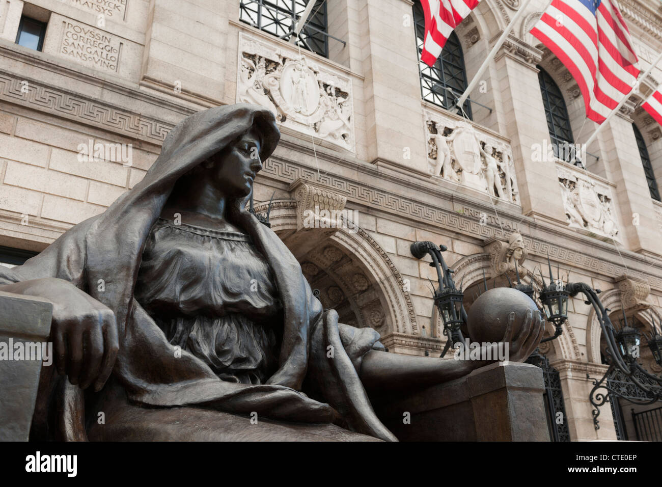 Boston Public Library Science statue Stock Photo - Alamy