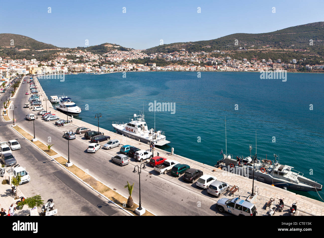 The bay and harbour at Samos, Greece Stock Photo - Alamy