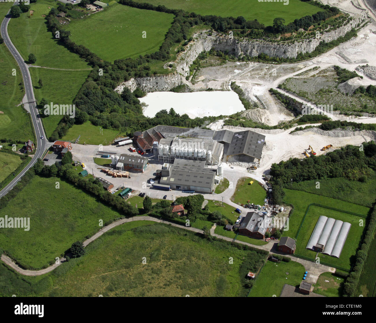 aerial view of a chalk quarry in Beverley, East Yorkshire Stock Photo ...