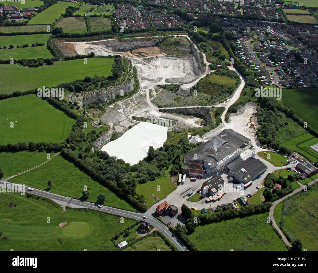 aerial view of a chalk quarry in Beverley, East Yorkshire Stock Photo ...