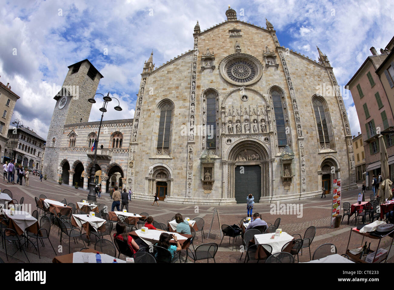 Exterior view of Cathedral in Como town centre, Lake Como, Northern ...