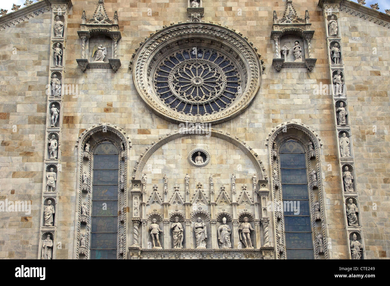 Exterior view of Cathedral in Como town centre, Lake Como, Northern ...