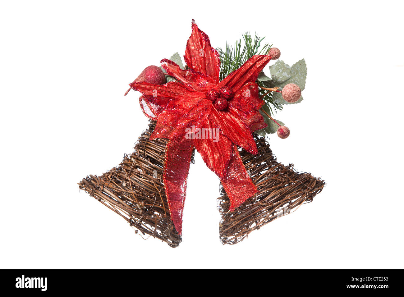 Decorative christmas bells, isolated on white Stock Photo - Alamy