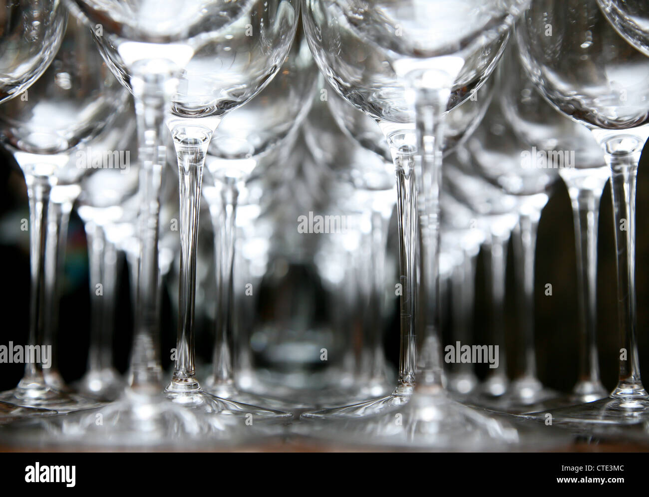 Empty wine glasses Stock Photo - Alamy