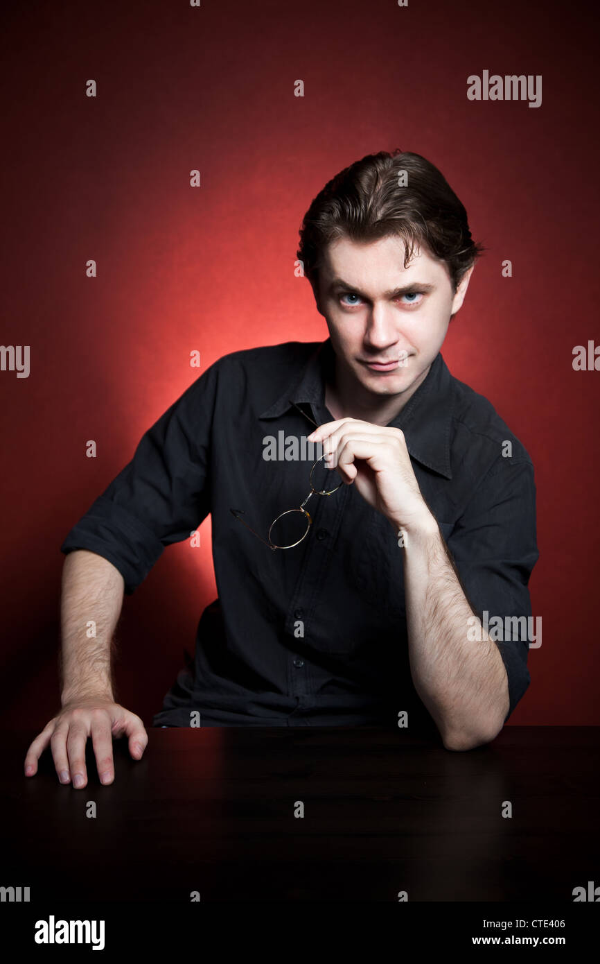 A smart young man smiling Stock Photo - Alamy