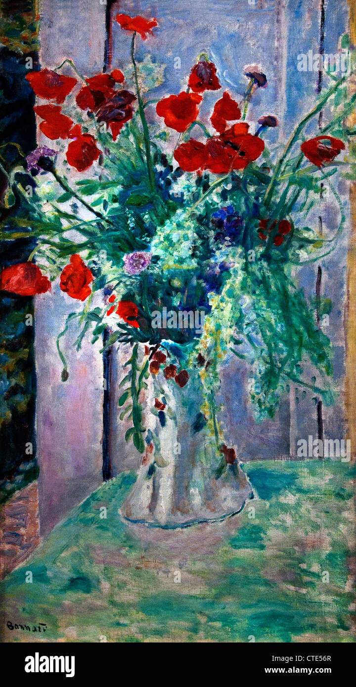 Poppies in a Vase 1926 Pierre Bonnard 1867 - 1947 France French Stock ...
