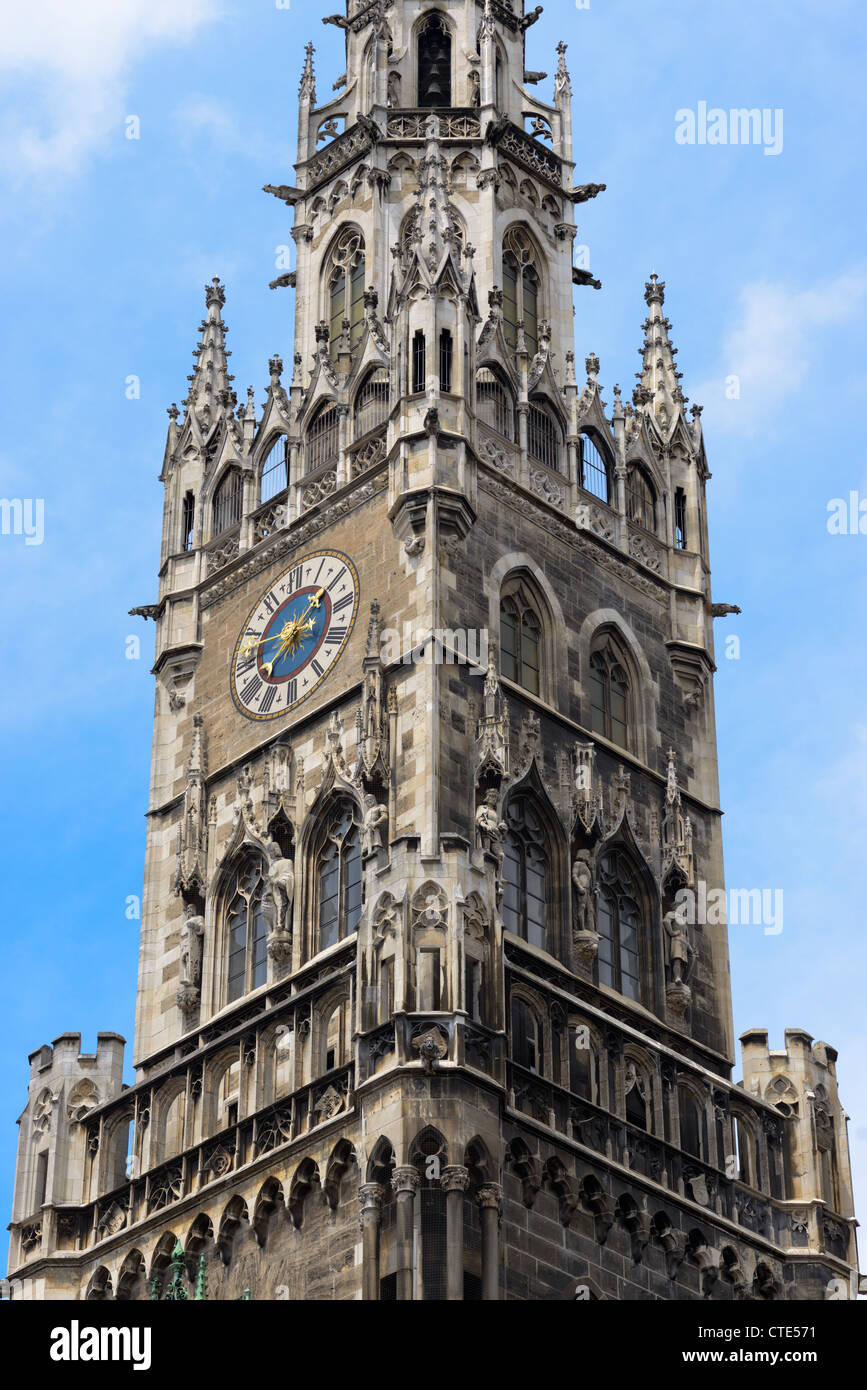 New City Hall Clock Tower,Munich,Europe Stock Photo - Alamy