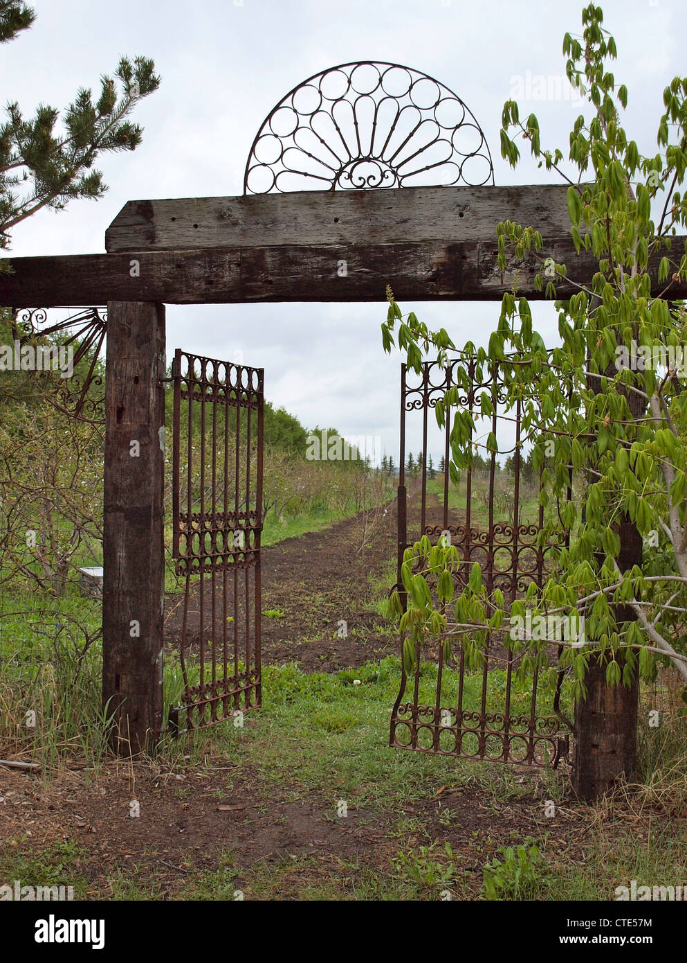 Open garden gate hi-res stock photography and images - Alamy