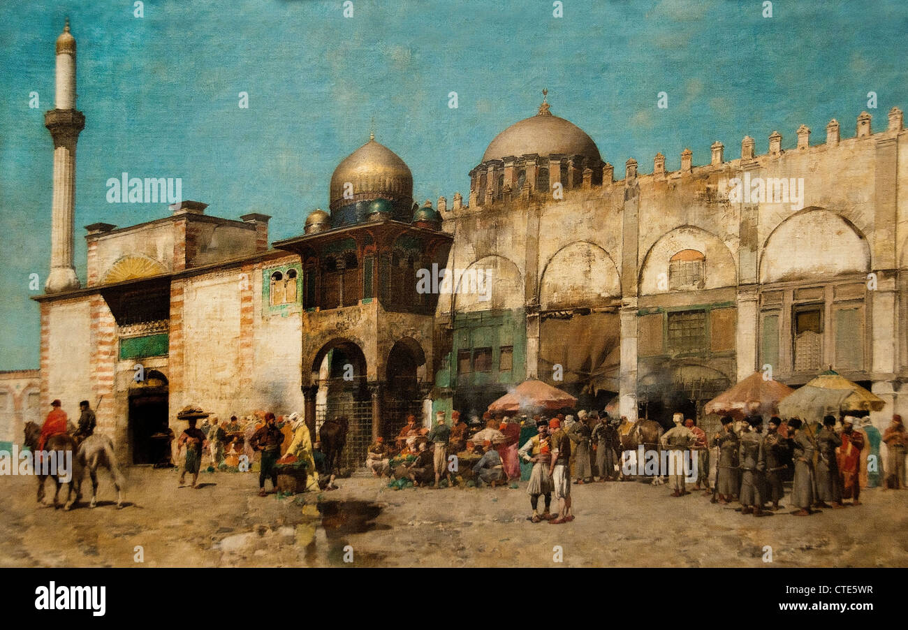 A Mosque 1886 by Alberto Pasini Italy Italian Stock Photo - Alamy