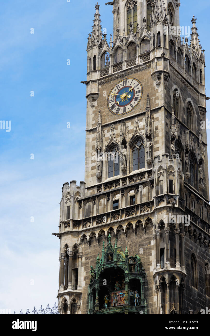 New City Hall Clock Tower,Munich,Europe Stock Photo - Alamy