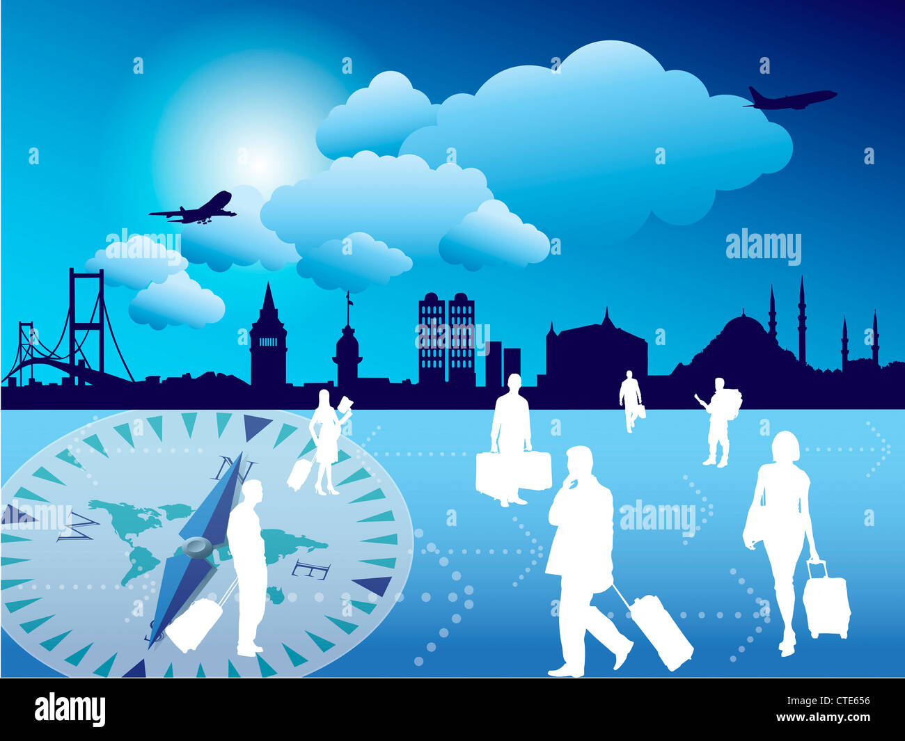 air, aircraft, airplane, art, aviation, background, banner, blue ...