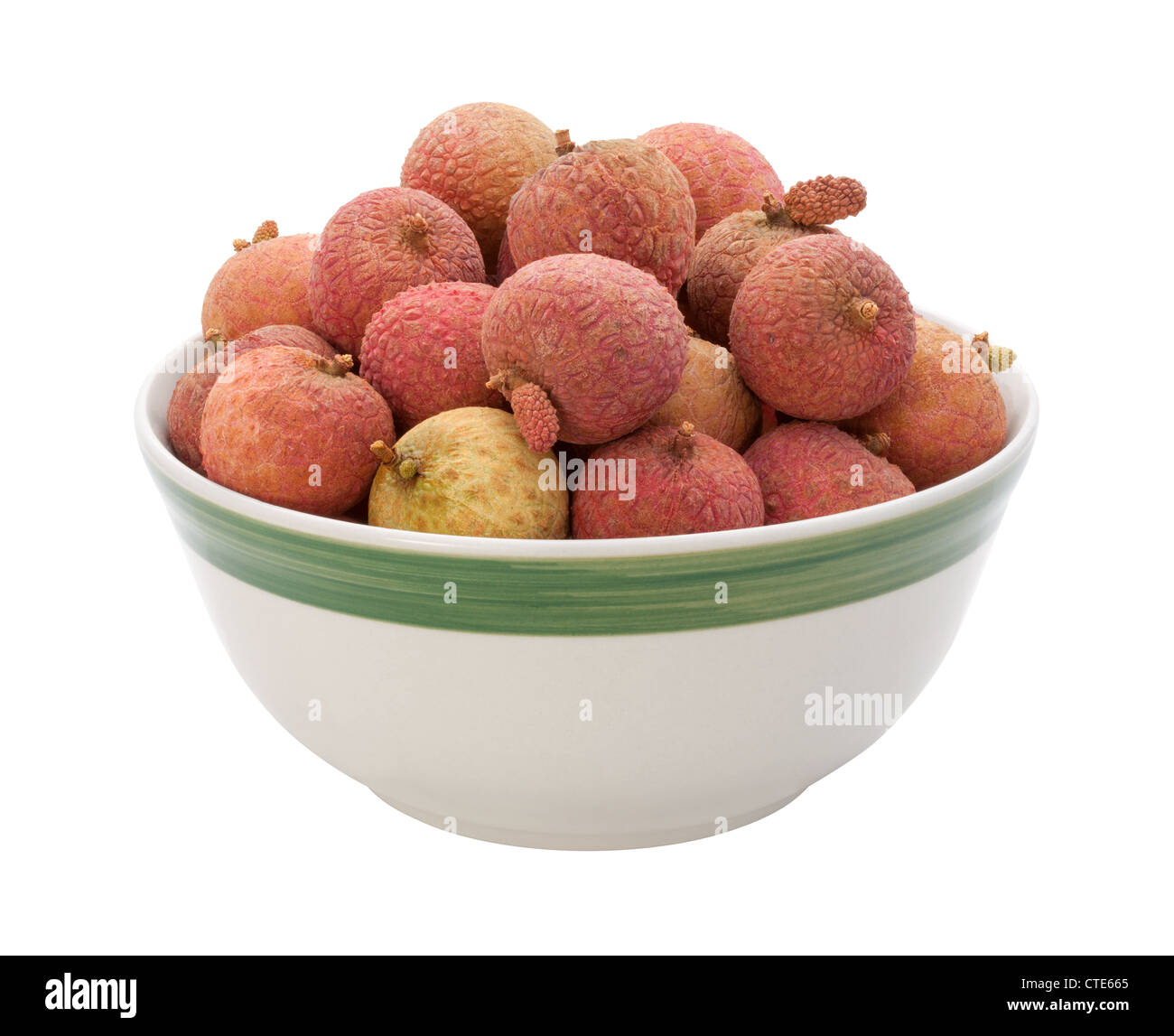 Lychee Bowl isolated on a white background Stock Photo - Alamy