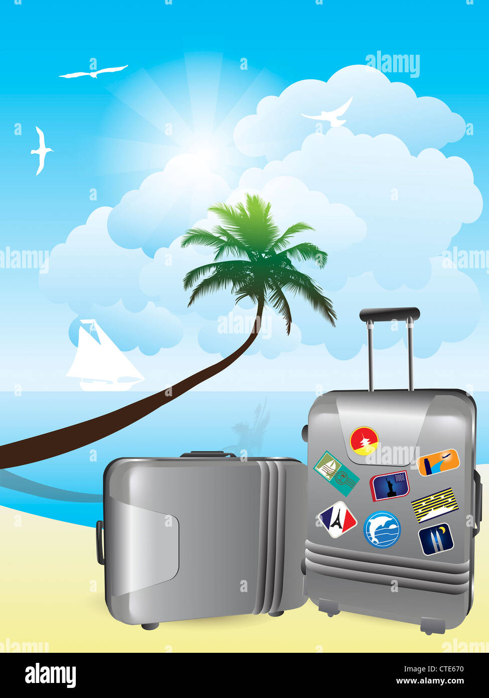 aloha, background, beach, beautiful, blue, coconut palm, empty, exotic ...