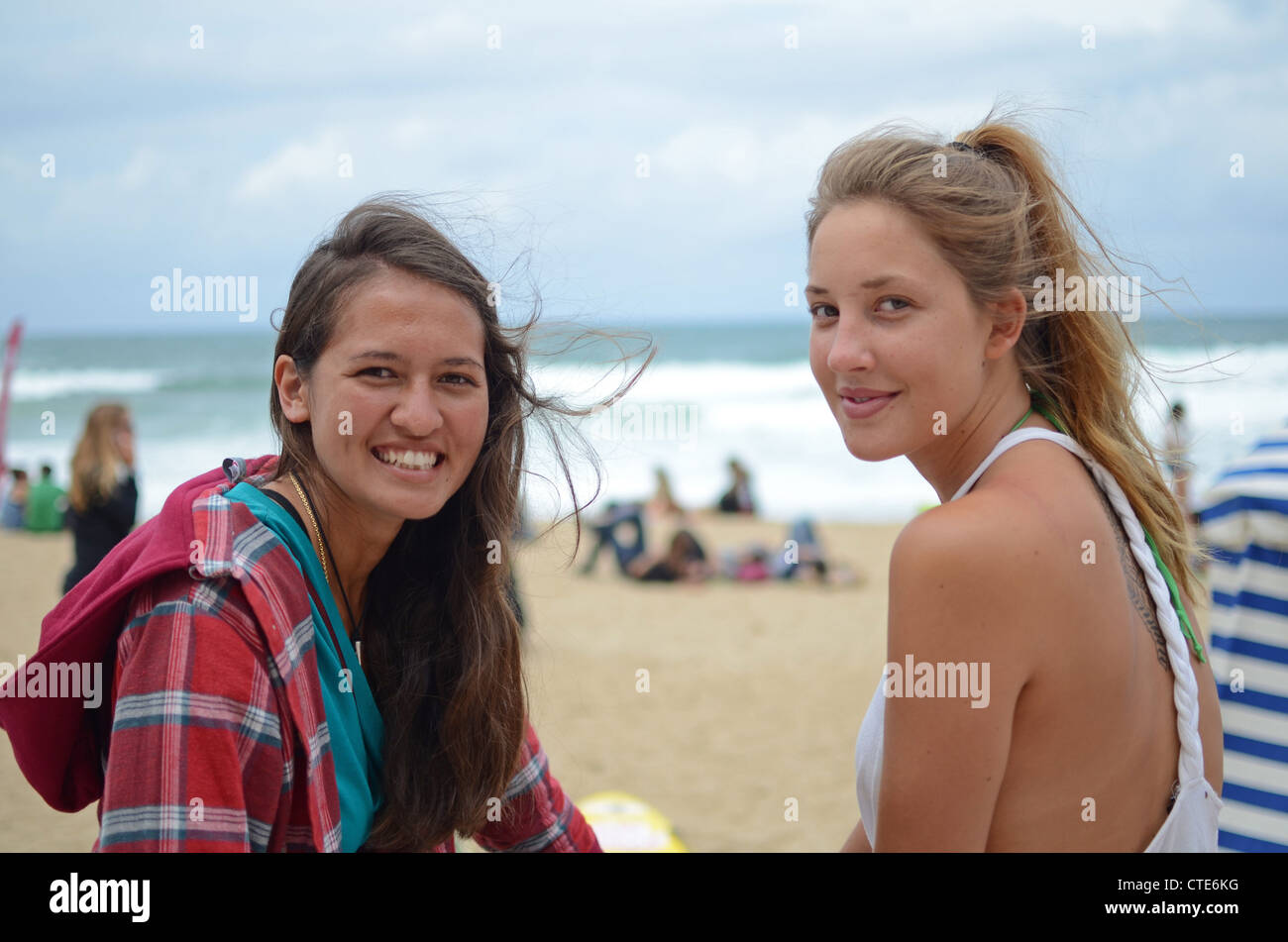 Biarritz Street Style Stock Photo - Alamy