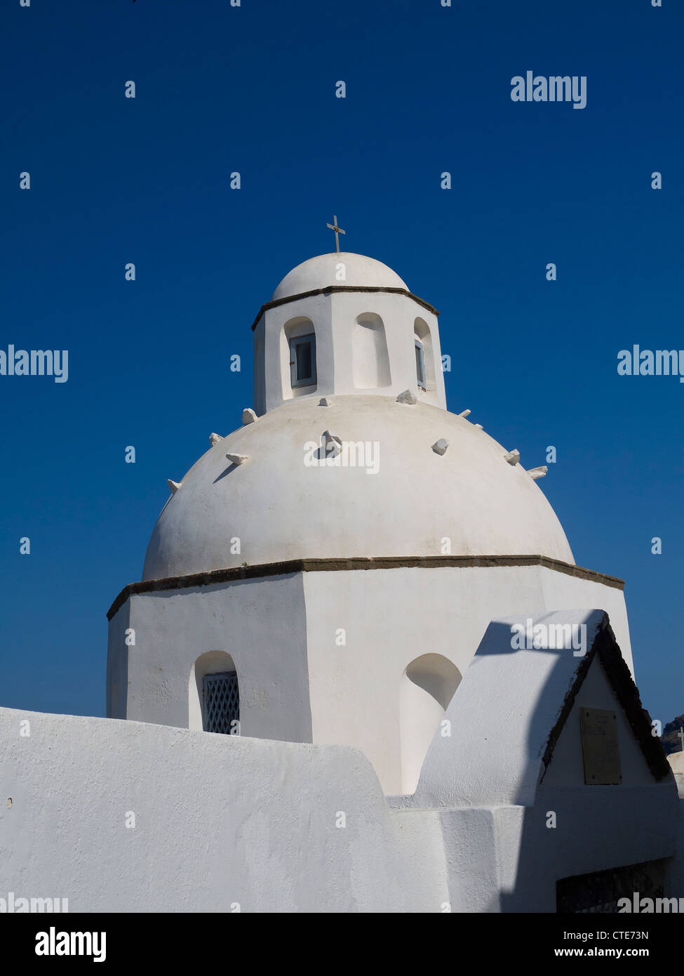 The greek Island of Santorini is one of the cyclades Islands Stock ...