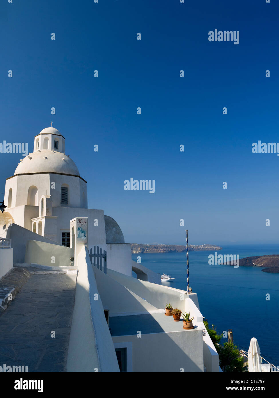 The greek Island of Santorini is one of the cyclades Islands Stock ...