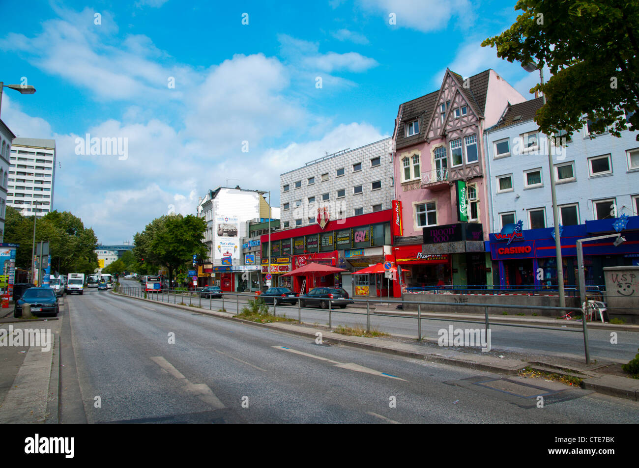 Reeperbahn street Sankt Pauli district Hamburg Germany Europe Stock ...