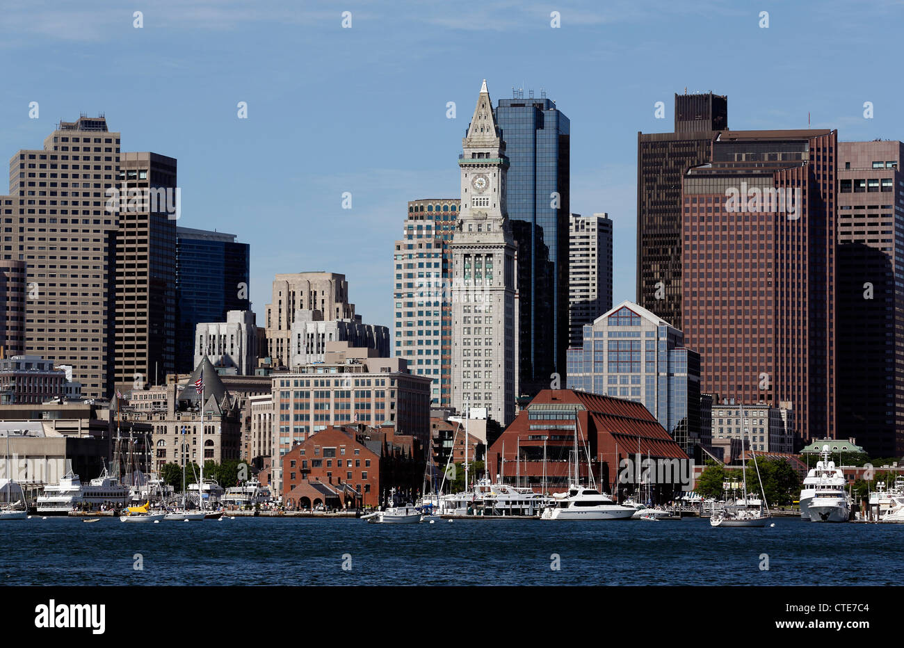Boston Harbor skyline Stock Photo - Alamy