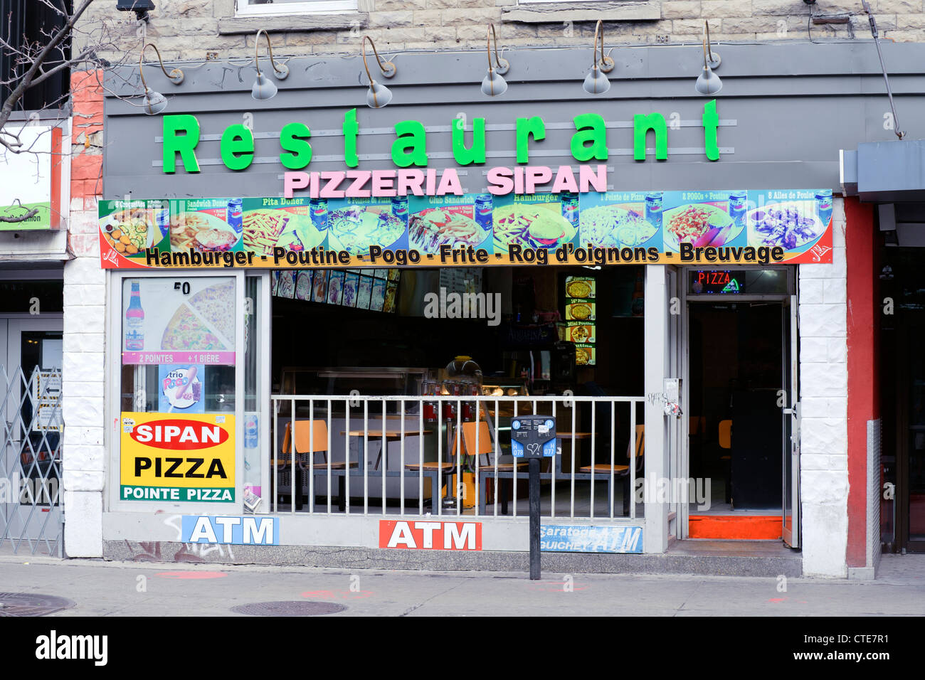 Fast food restaurant in Montreal, province of Quebec, Canada Stock ...