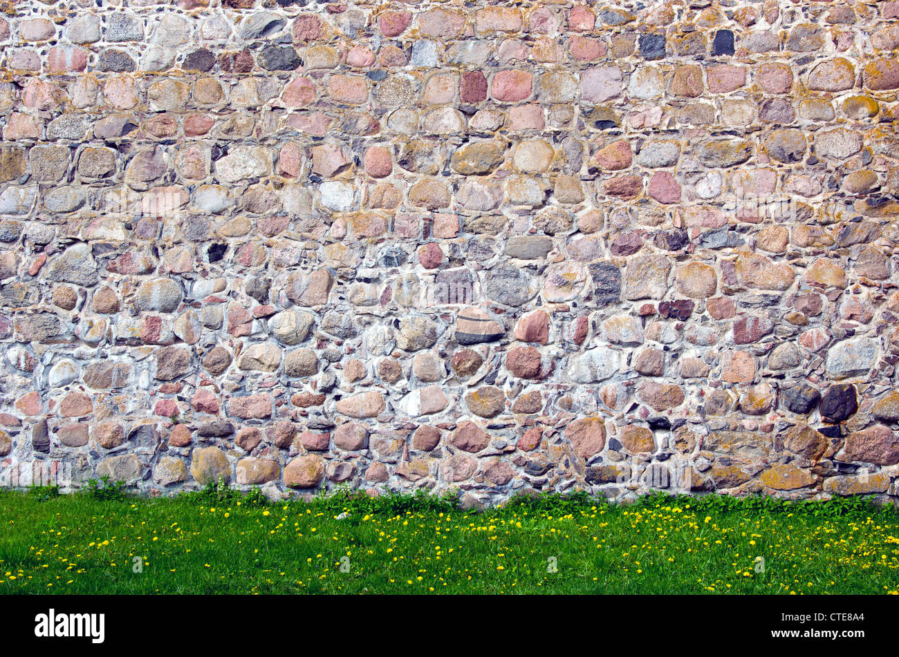 old castle stone wall background and texture Stock Photo - Alamy