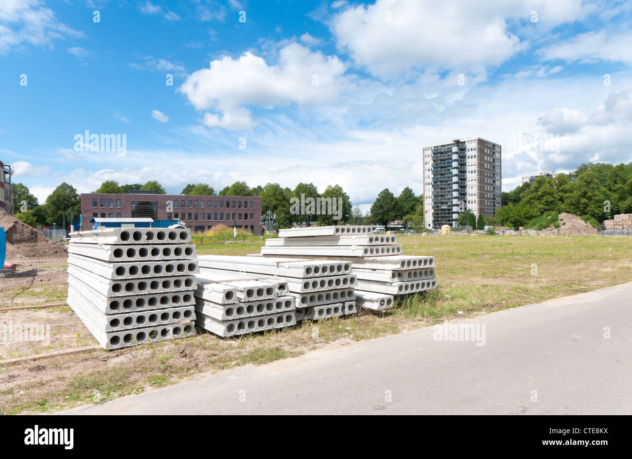 large concrete blocks ready to be used Stock Photo - Alamy