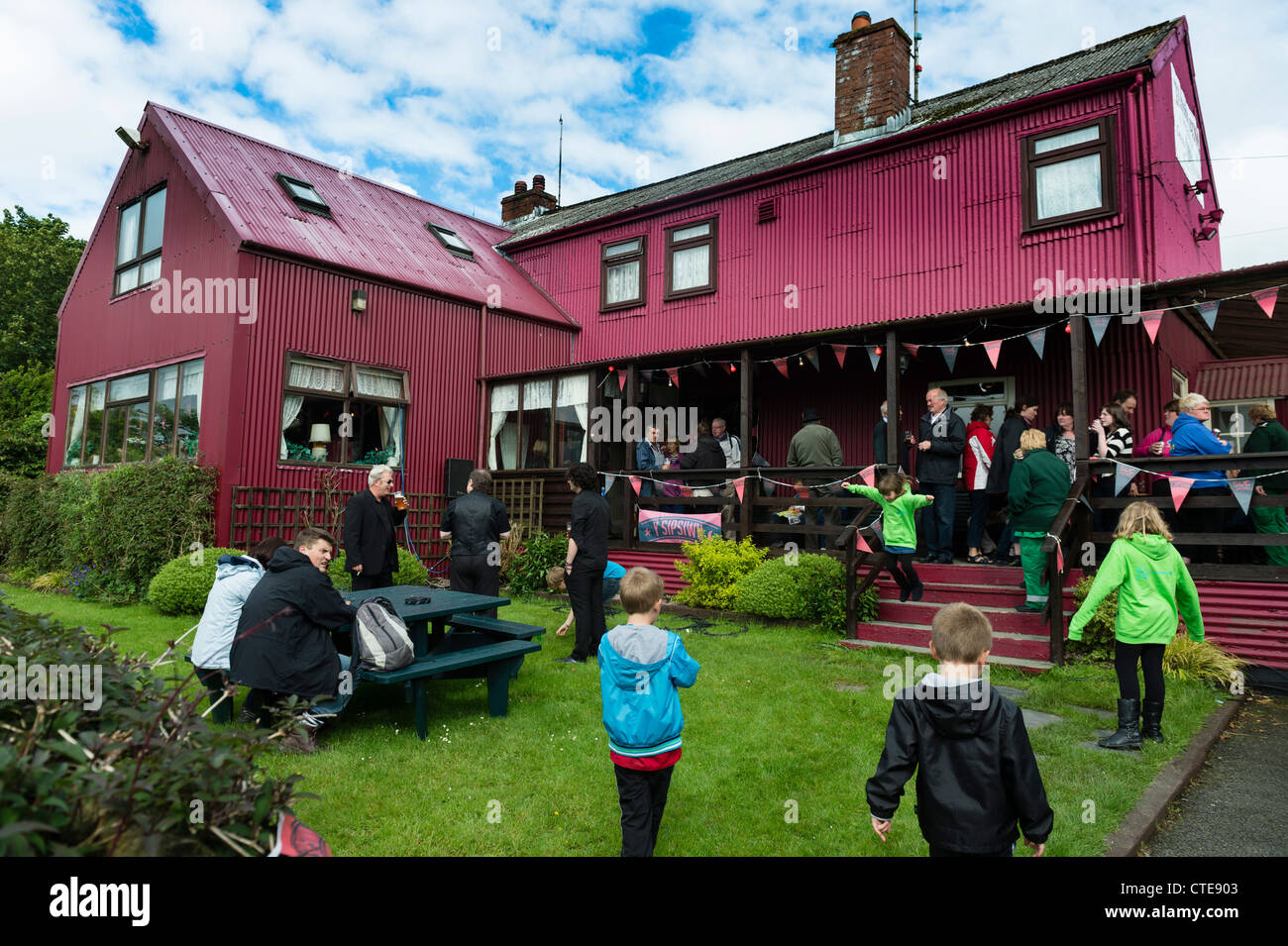 The TAFARN SINC corrugated iron clad pub, Rosebush, Pembrokeshire Wales ...