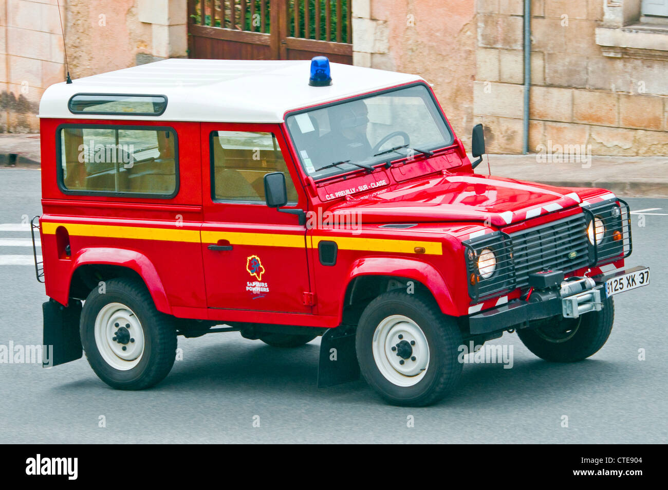 Land Rover fire tender - France Stock Photo - Alamy