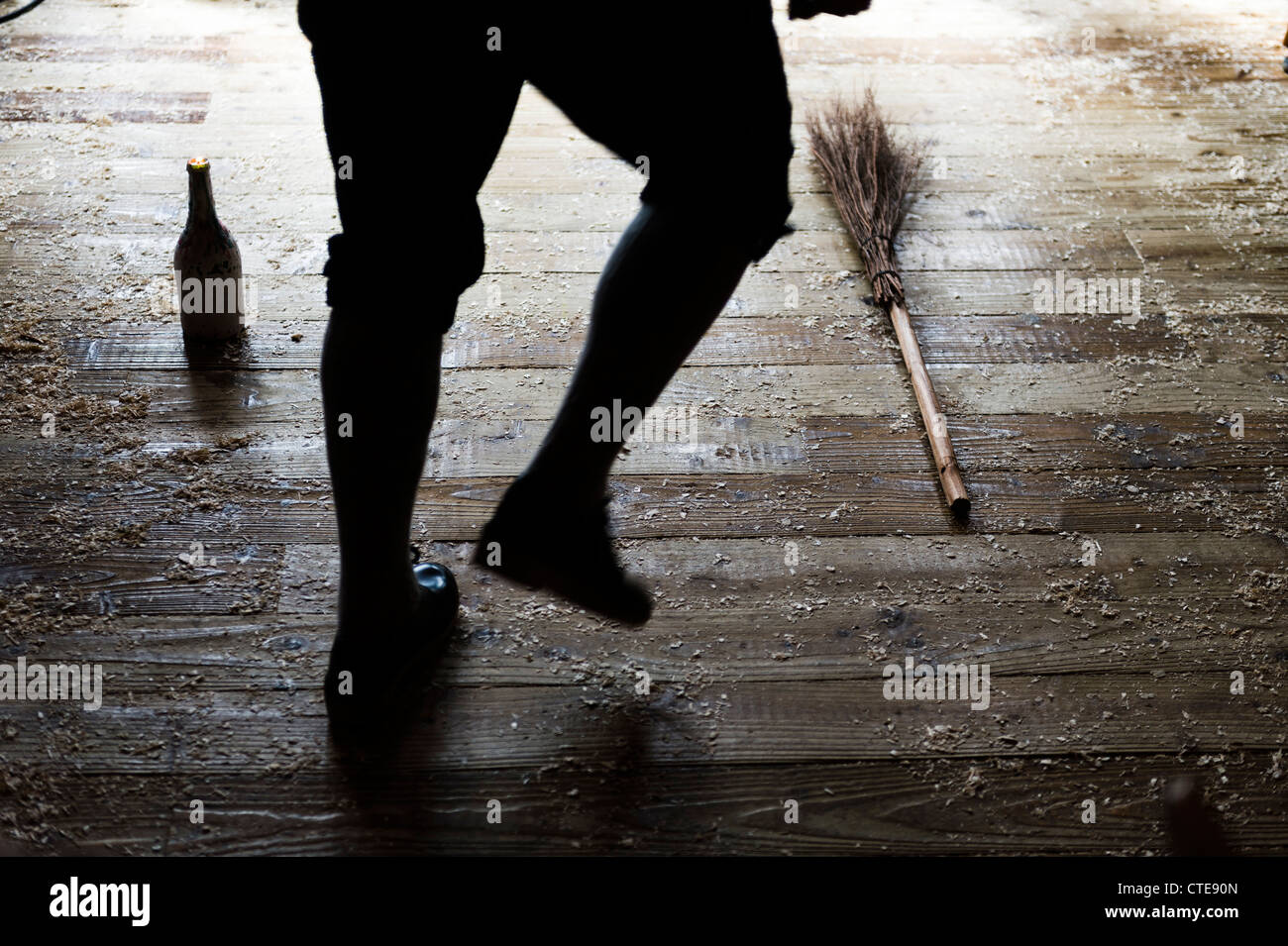 a man traditional welsh folk dancing, wales uk Stock Photo - Alamy
