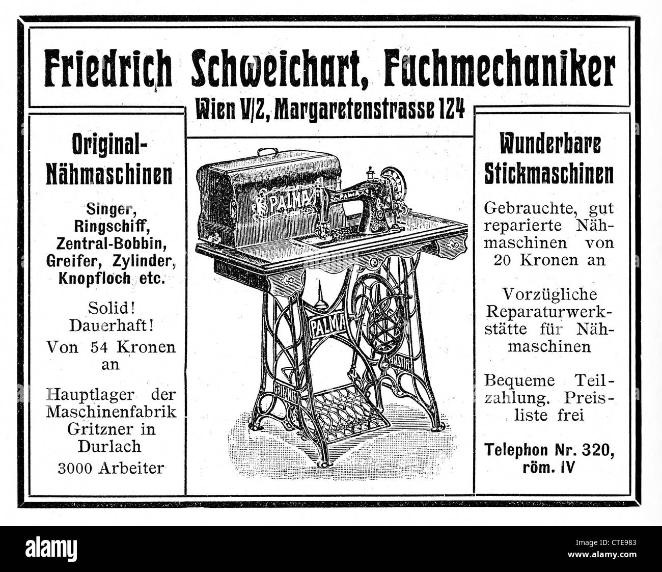1900 sewing machine Cut Out Stock Images & Pictures - Alamy