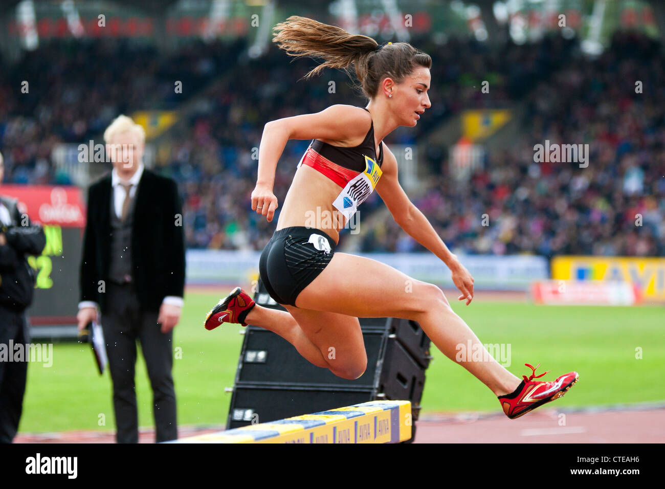 Ashley HIGGINSON (USA), Women's 3000m Steeplechase, 14th Jul 2012 AVIVA ...