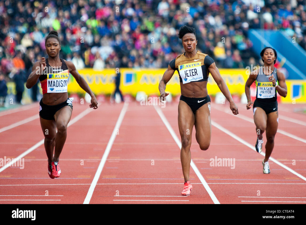 Carmelita JETER, Tianna MADISON, FRASER-PRYCE Shelly-Ann, Women's 100m ...