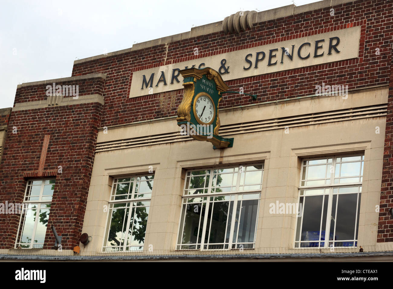 Marks and Spencer sign from the store in Staines Stock Photo - Alamy