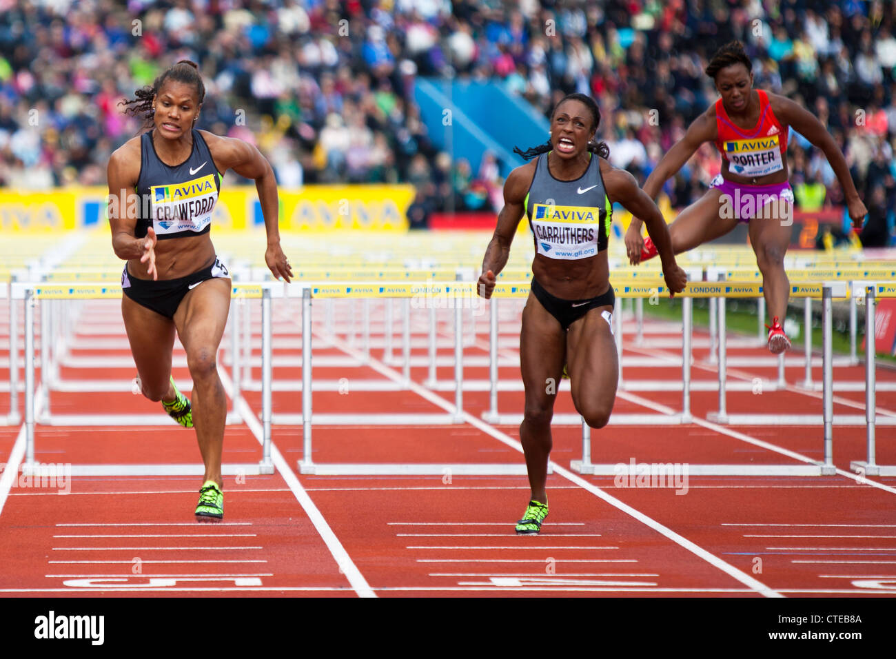 Virginia CRAWFORD, Danielle CARRUTHERS & Tiffany PORTER, Women's 100m ...