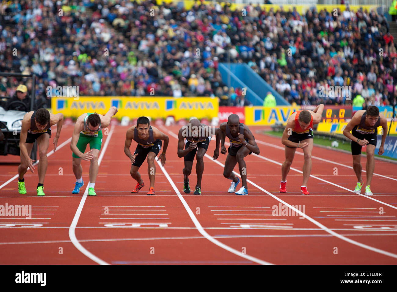Start of the 2012 Emsley Carr Mile, AVIVA London Athletics Grand Prix ...