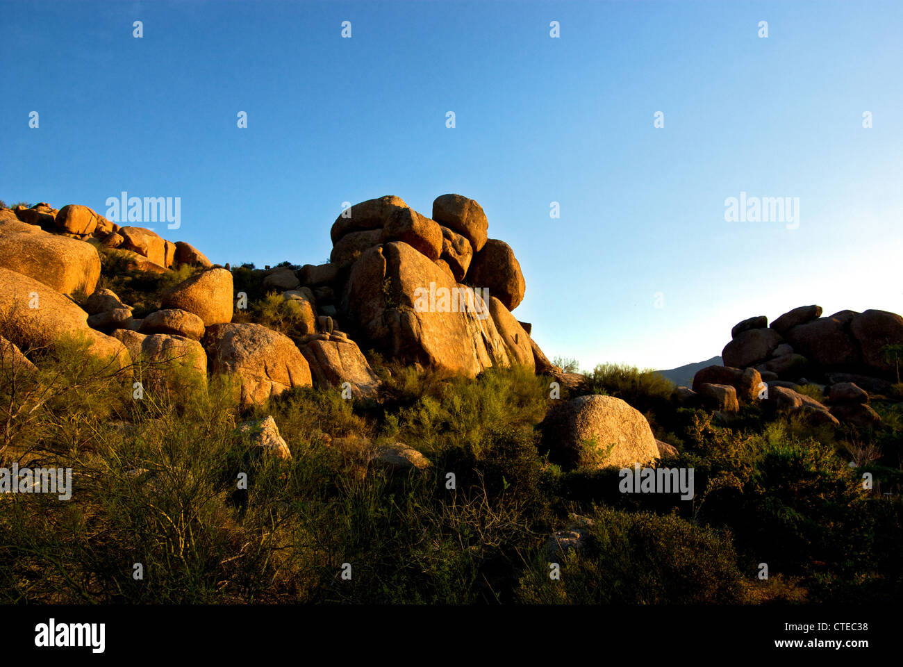 Wind eroded Sonoran Desert boulders from Boulders Resort Scottsdale AZ ...