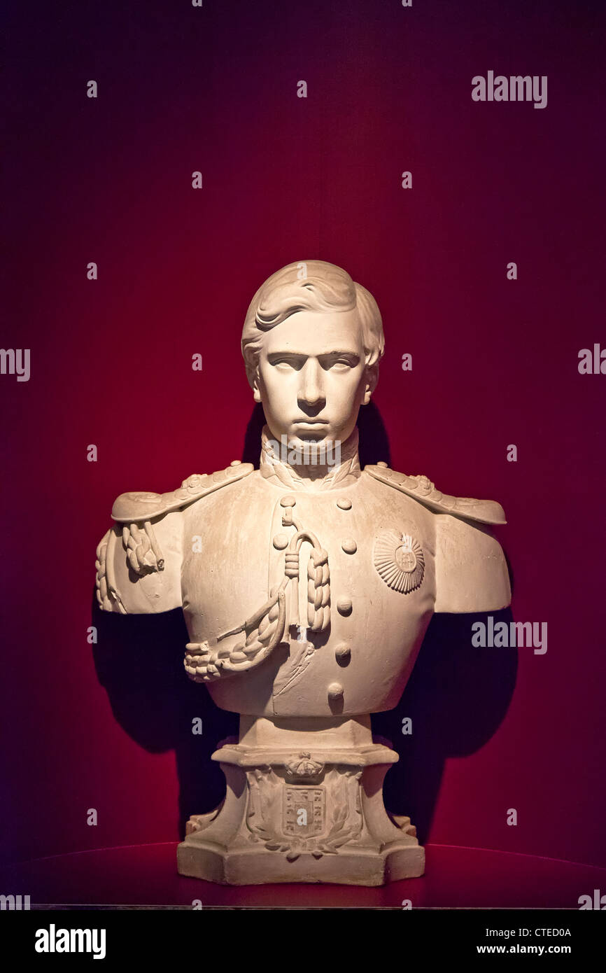 Ajuda National Palace. Lisbon, Portugal. King Dom Pedro V Bust. 19th ...