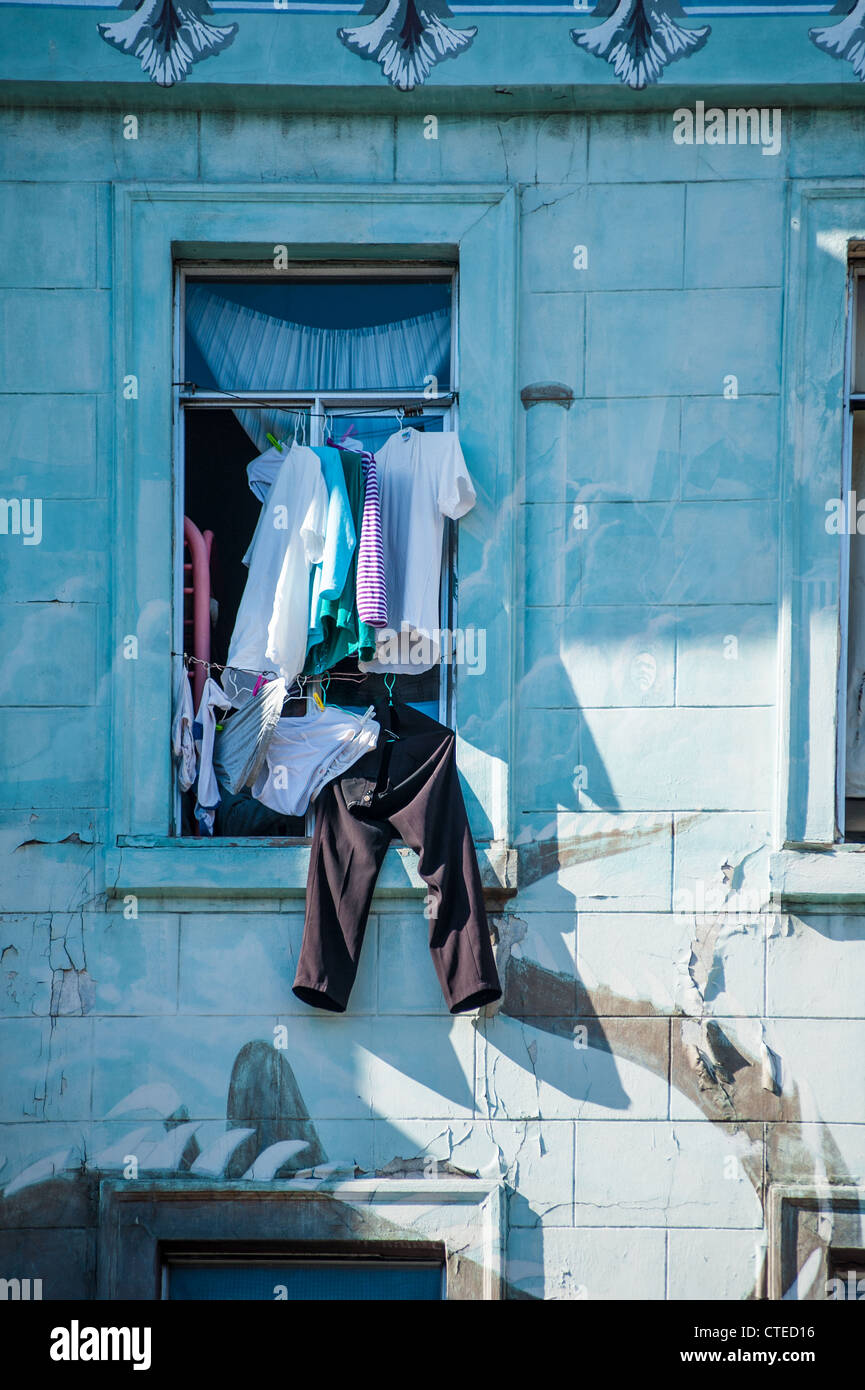 Clothes hanging on the drying rack hi-res stock photography and images ...