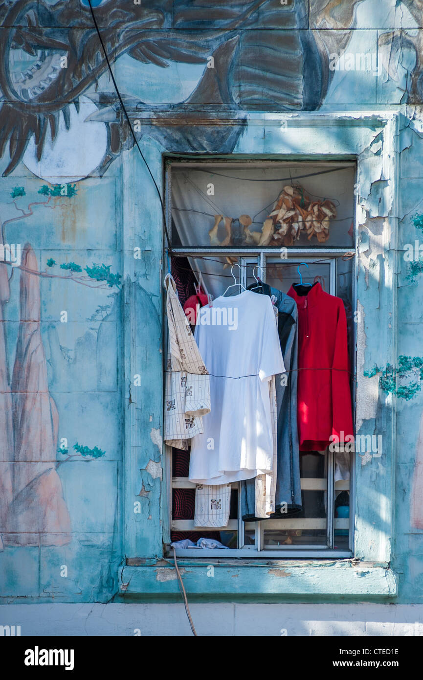 Clothes hanging on the drying rack hi-res stock photography and images ...