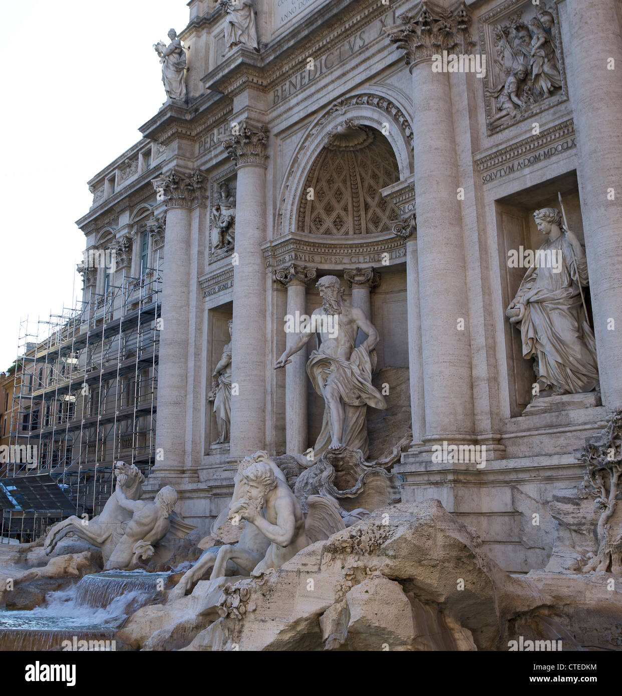repair work in July 2012 at Trevi Fountain, Rome, Italy Stock Photo - Alamy