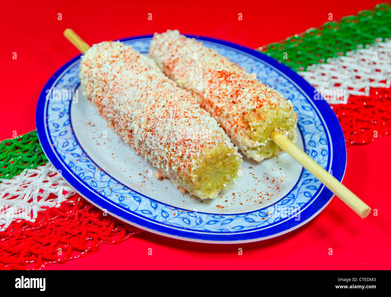 Spicy Corn with Mayo, traditional mexican dish Stock Photo - Alamy