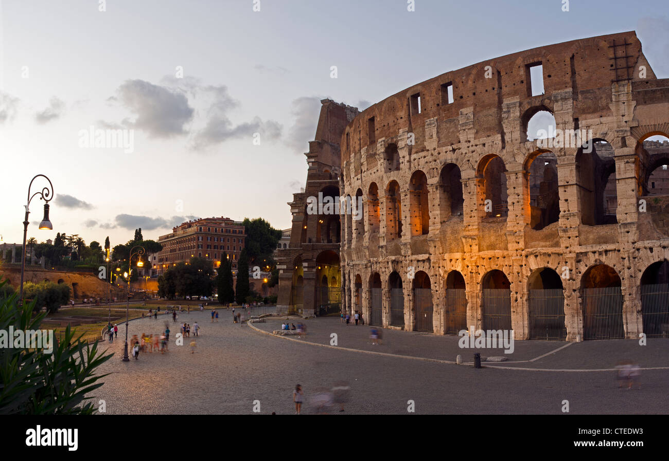 Colosseum at sunset, Rome, Italy Stock Photo - Alamy