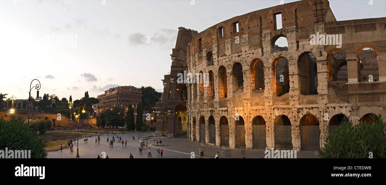 Colosseum in the evening, Rome, Italy Stock Photo - Alamy