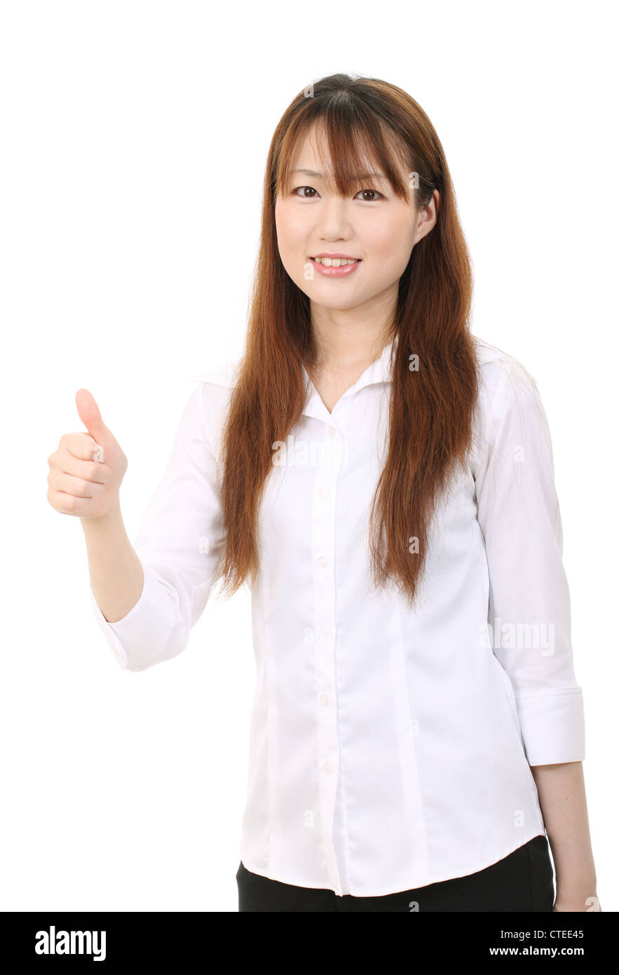 Smiling asian business woman with thumbs up gesture Stock Photo - Alamy Smiling asian business woman with thumbs up gesture Stock Photo - Alamy