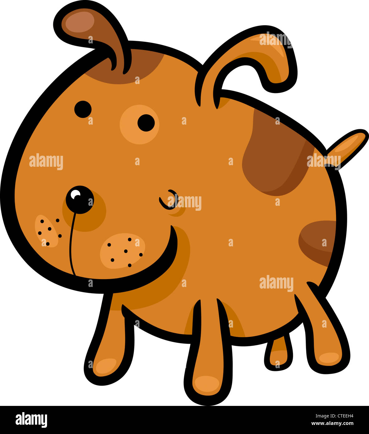 cartoon illustration of cute spotted dog or puppy Stock Photo - Alamy