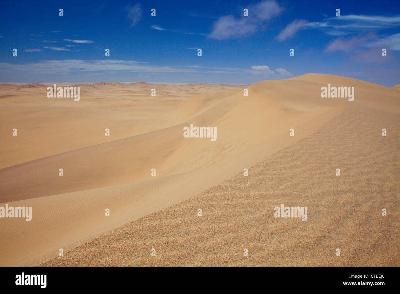 Sand Dunes of Namib Desert, Long Beach, Swakopmund, Namibia Stock Photo ...