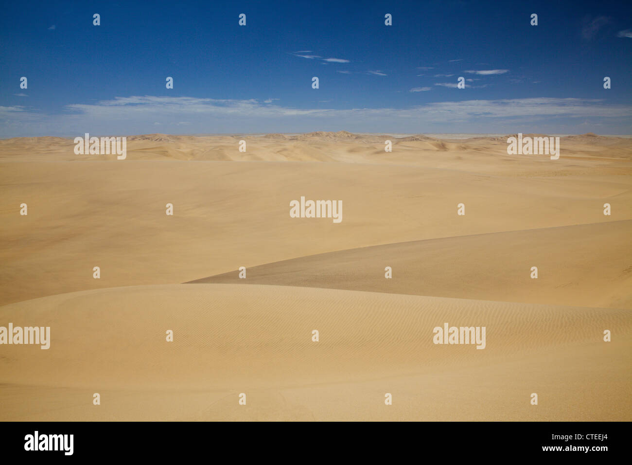 Sand Dunes of Namib Desert, Long Beach, Swakopmund, Namibia Stock Photo ...