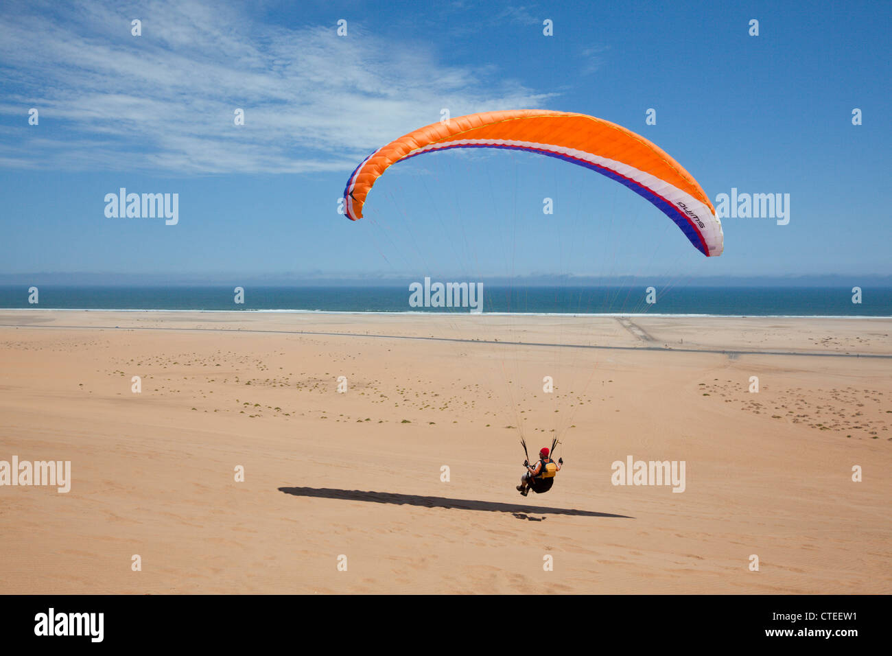 Paragliding over Dunes of Namib Desert, Long Beach, Swakopmund, Namibia ...