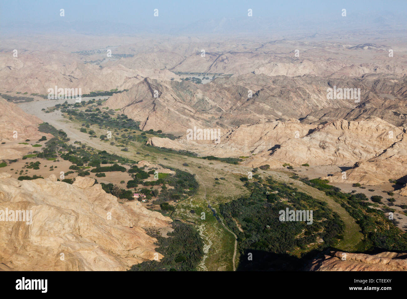 Aerial View Swakop Riverbed in Moon Vally, Swakop Valley, Erongo ...