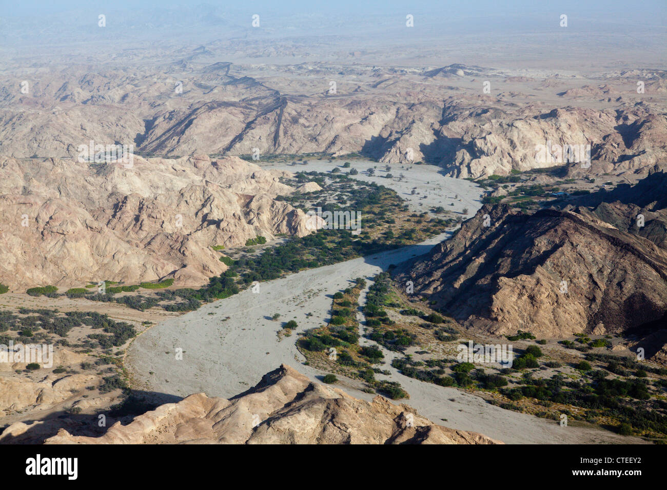Aerial View Swakop Riverbed in Moon Vally, Swakop Valley, Erongo ...