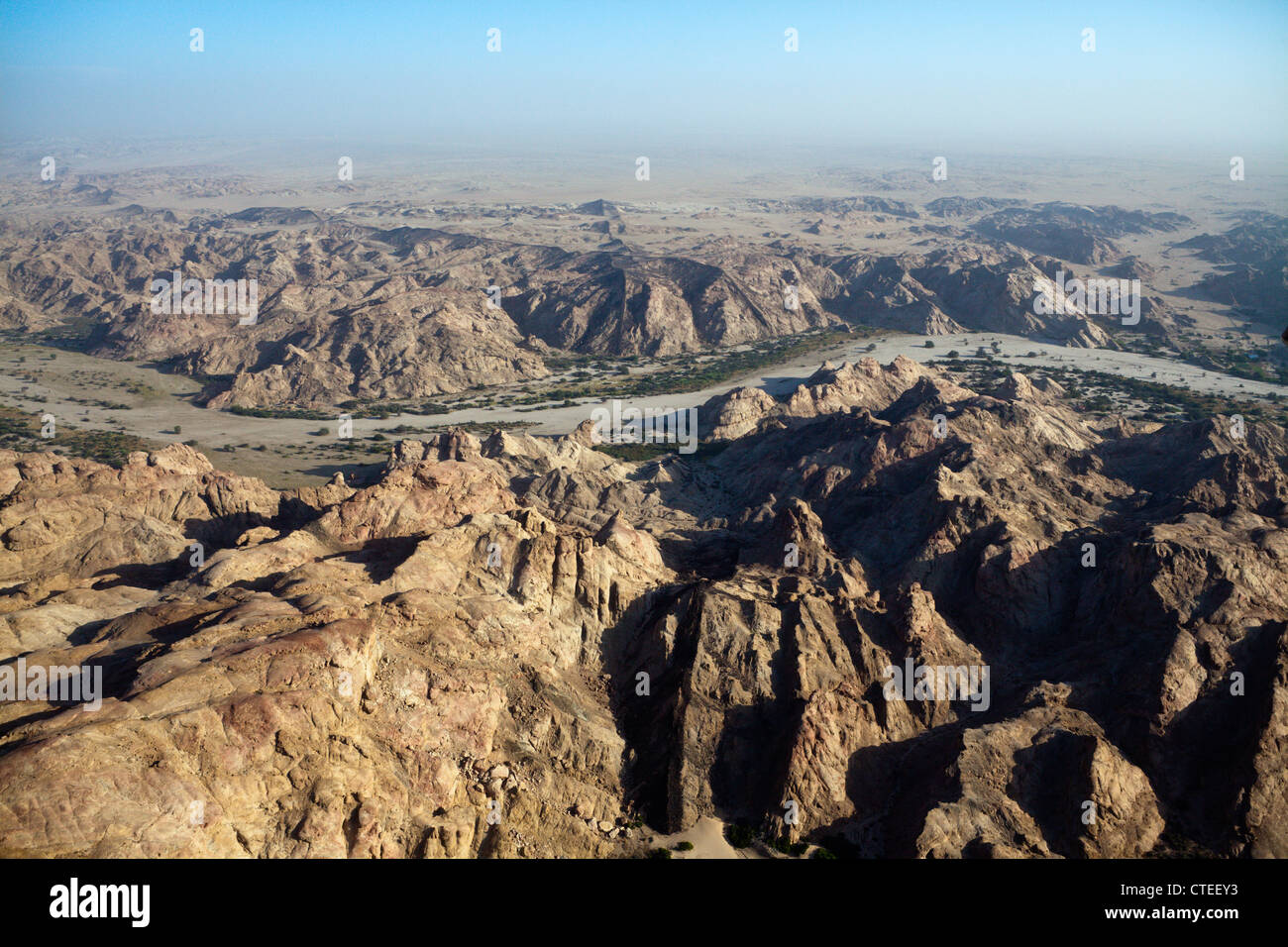 Aerial View Swakop Riverbed in Moon Vally, Swakop Valley, Erongo ...